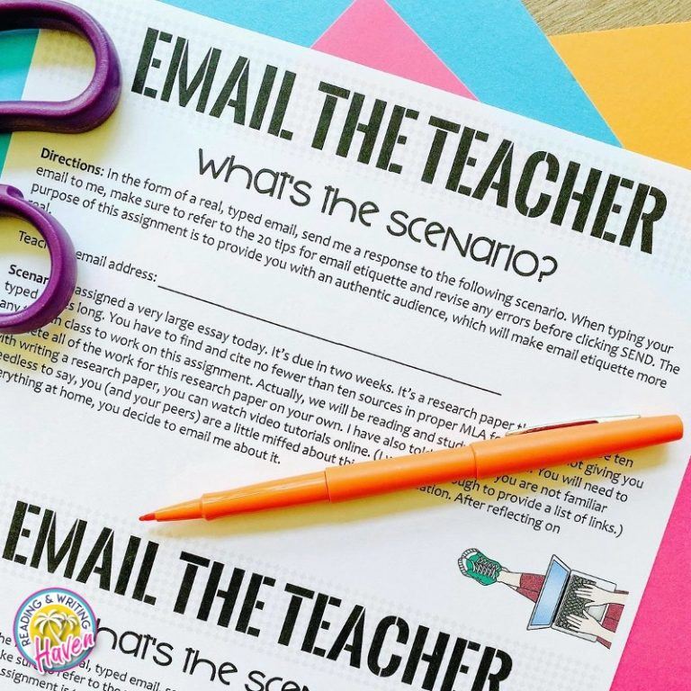 Email Etiquette: Teaching Students How to Email a Teacher - Reading and ...