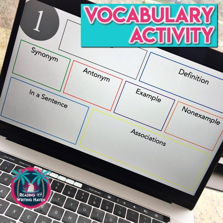 Free Vocabulary Activity - Reading and Writing Haven