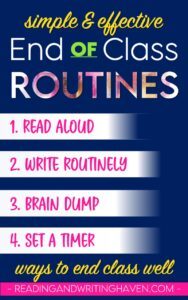 My Favorite End-of-Class Routine Ideas: Calming the Chaos